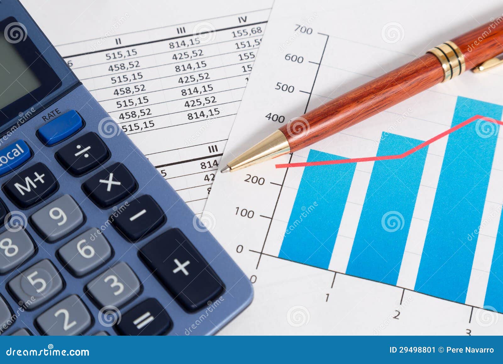 Journalisation Et Finances D'affaires Image stock - Image du document ...