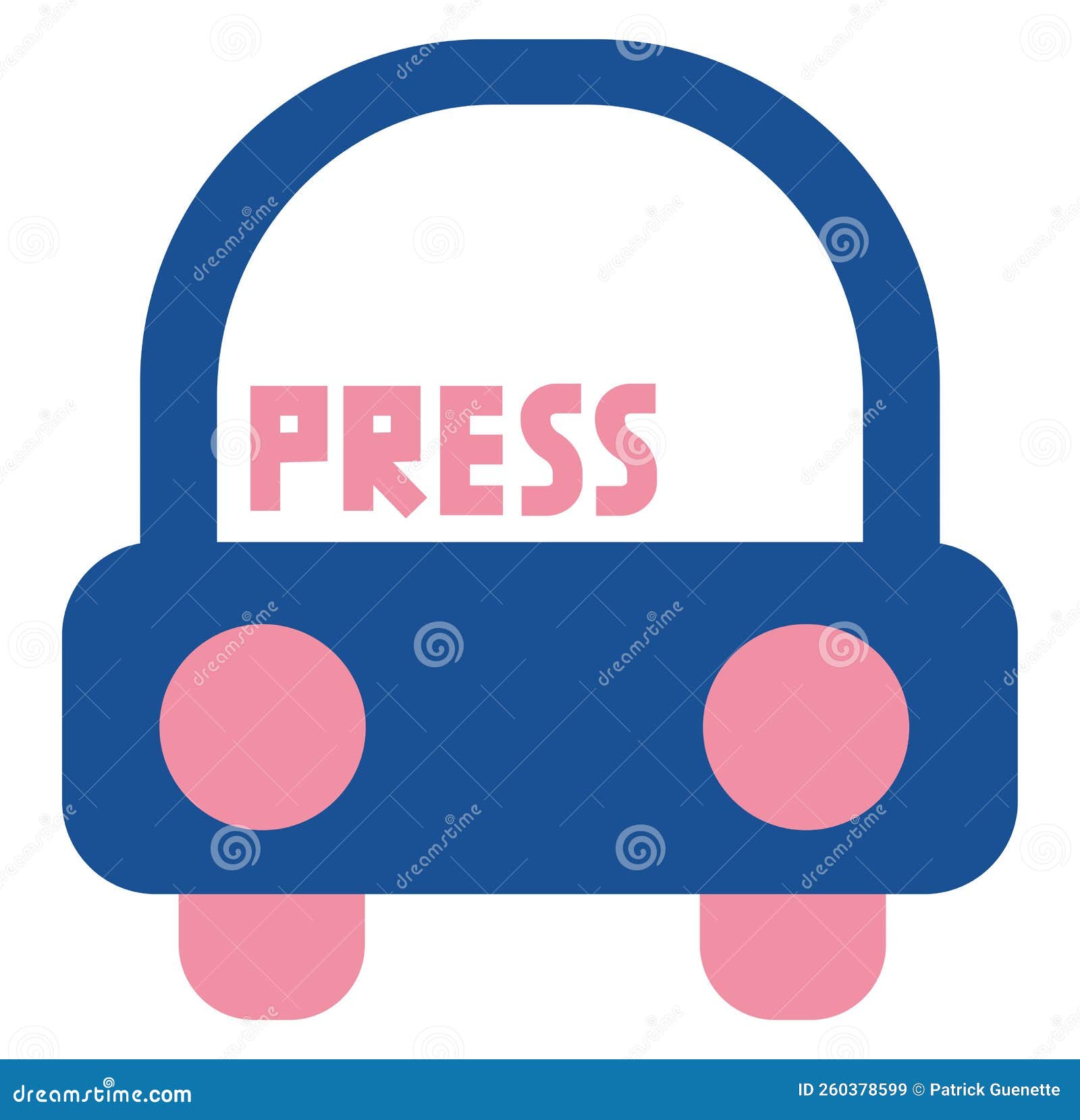 Journalism car, icon stock vector. Illustration of correspondent ...