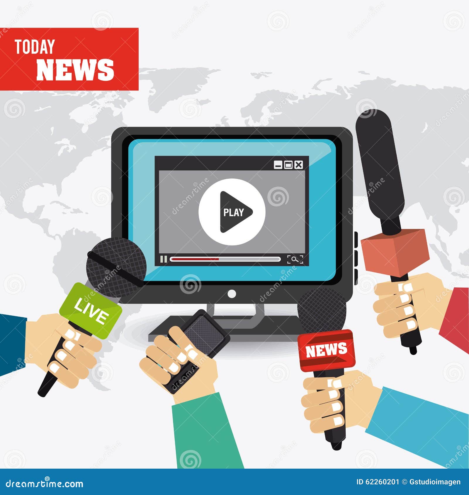 Journalism design. stock illustration. Illustration of broadcasting ...