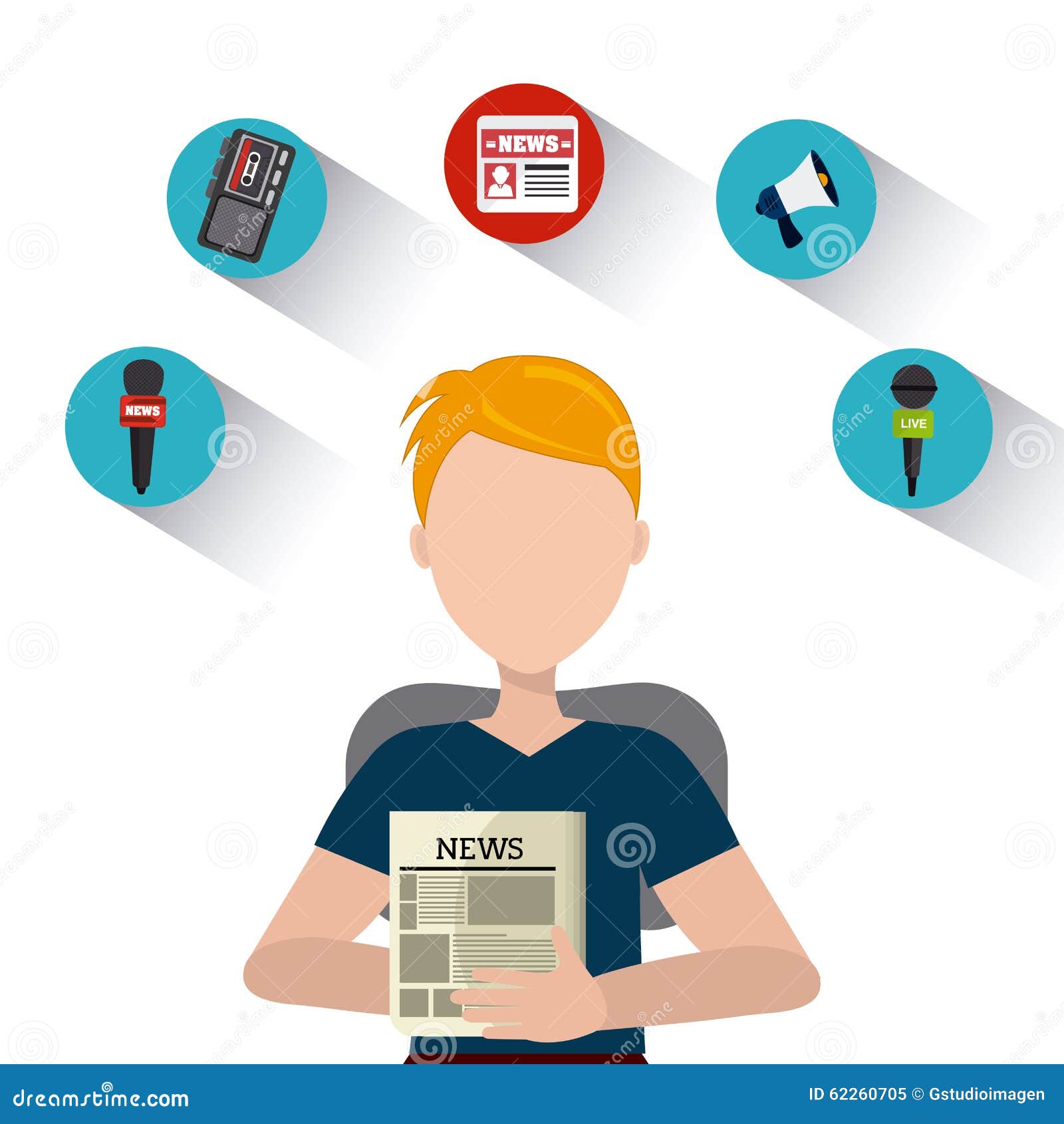 Journalism design. stock illustration. Illustration of internet - 62260705