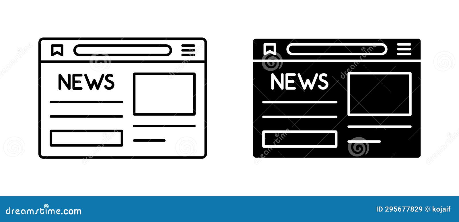 Journalism Icon Vector Set. News Site Symbol Stock Vector ...