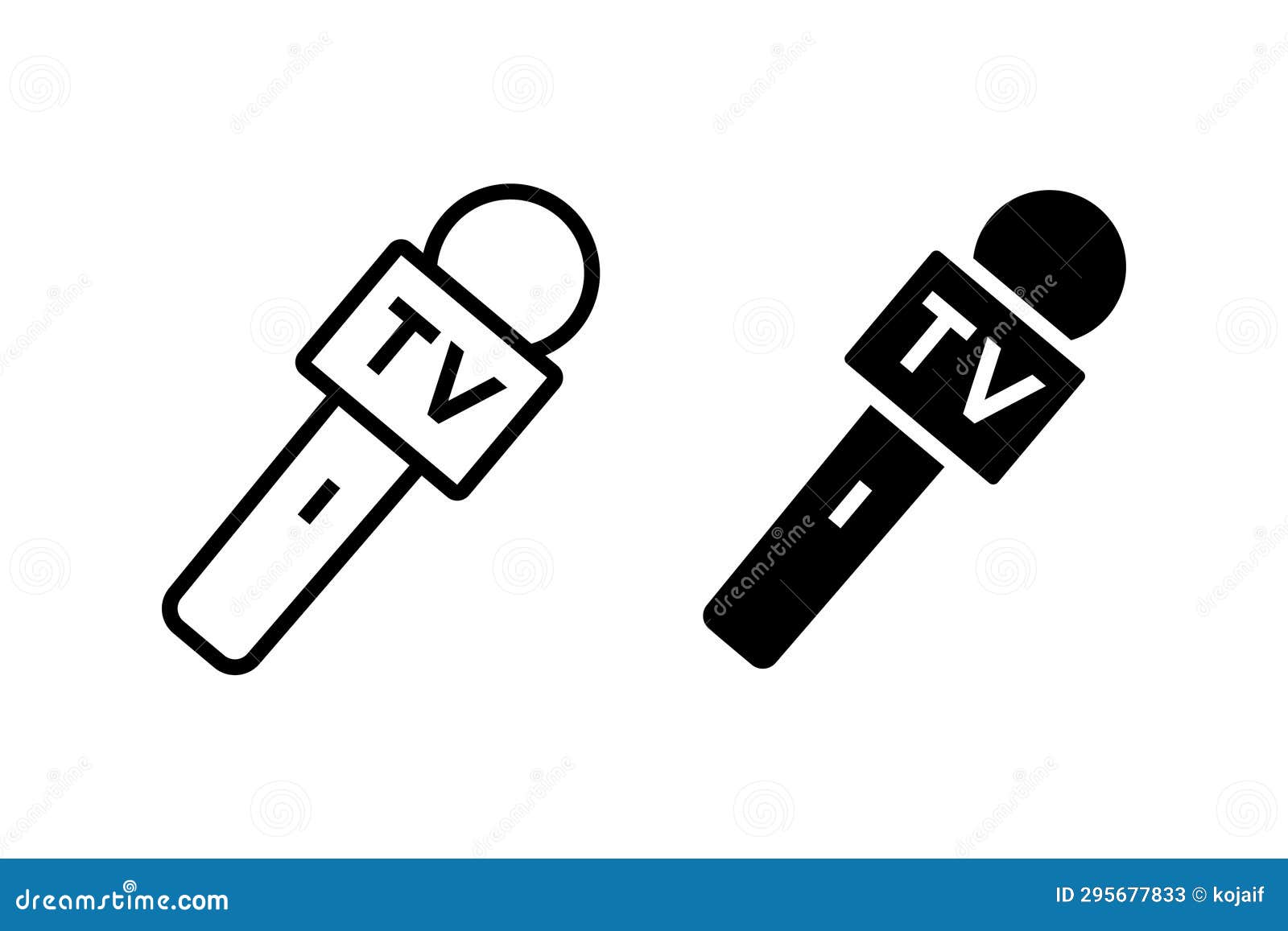 Outline Microphone For Singers Vector Icon. Isolated Black Simple Line ...