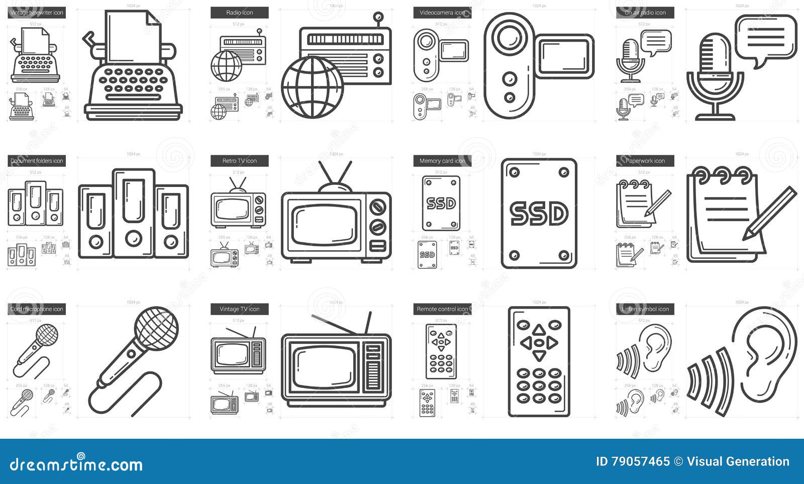 Journalism Line Icons, Signs, Vector Set, Linear Concept, Outline ...