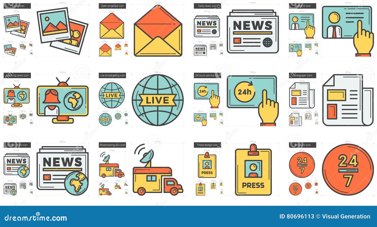 Journalism Line Icons, Signs, Vector Set, Linear Concept, Outline ...