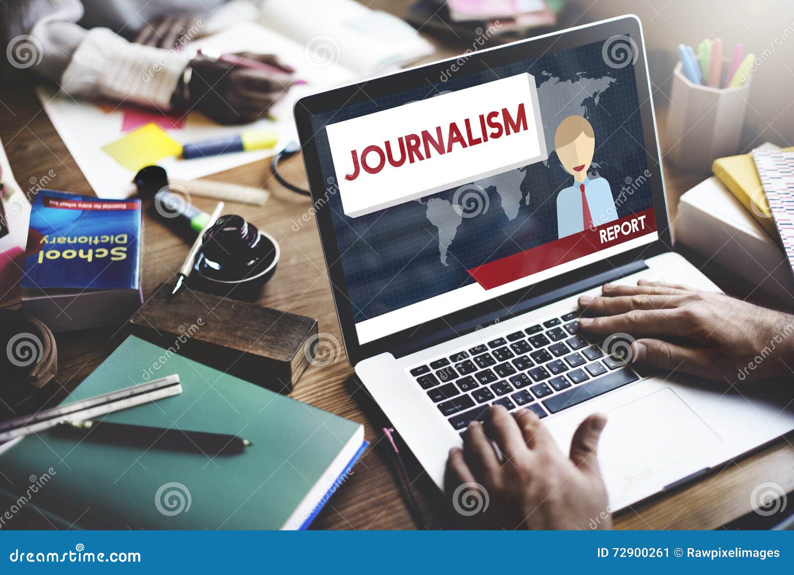 Journalism News Interview Article Content Concept Stock Image - Image ...