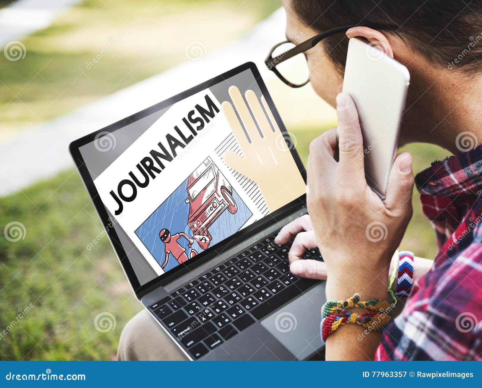 Journalism News Interview Article Content Concept Stock Image - Image ...