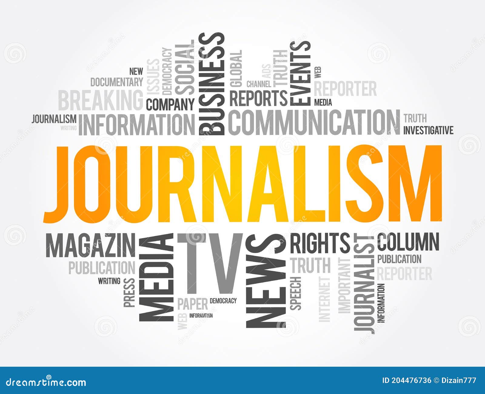 Journalism Word Cloud Collage, Social Concept Background Stock ...
