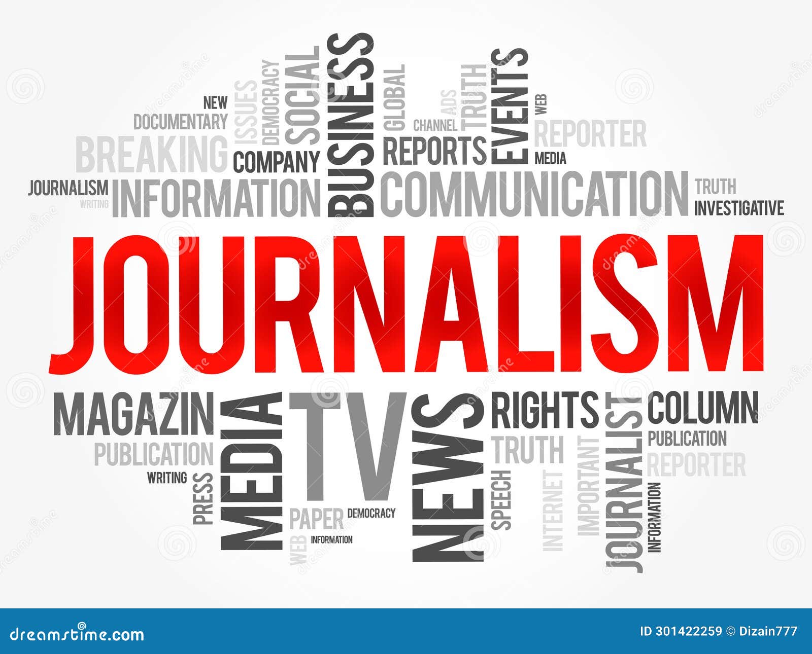 Journalism Word Cloud Collage, Social Concept Background Stock ...