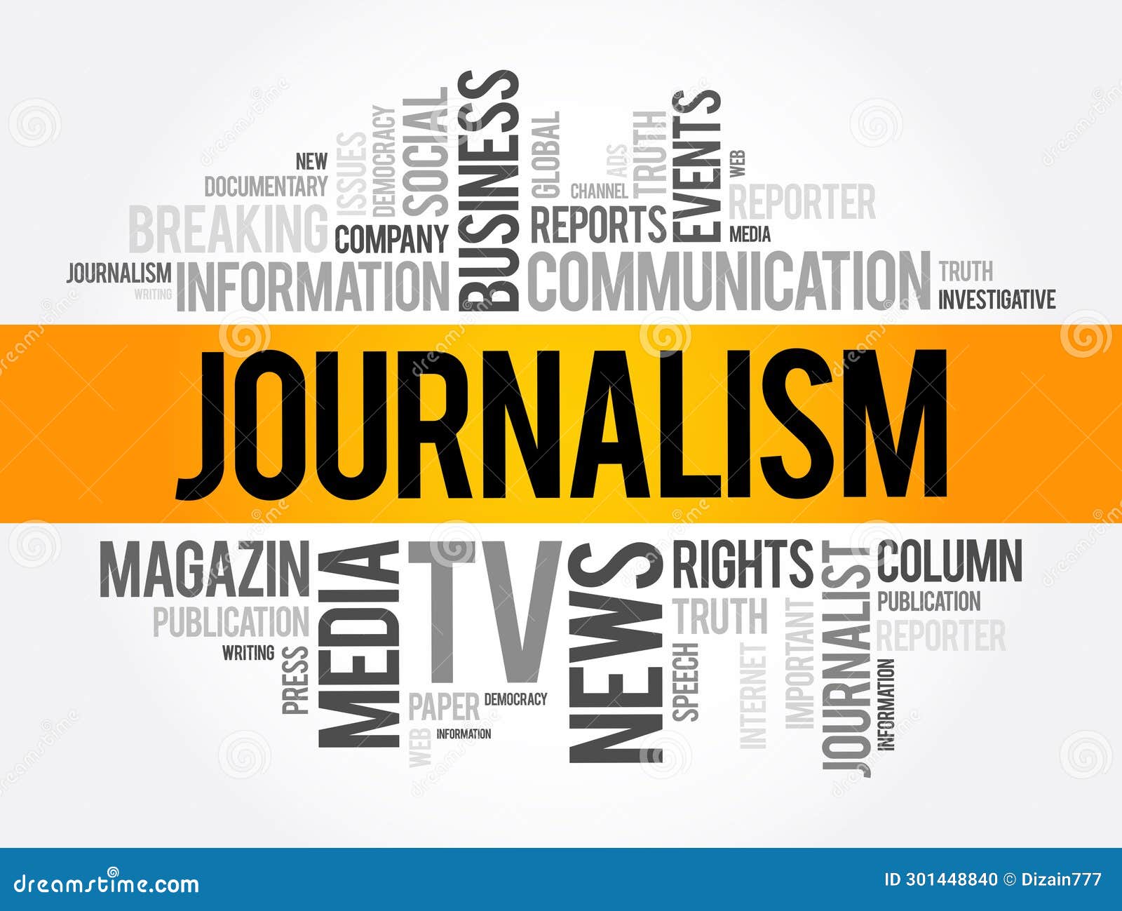 Journalism Word Cloud Collage, Social Concept Background Stock ...