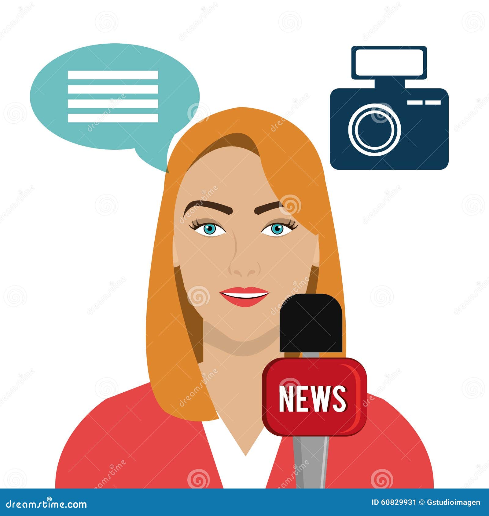 Journalisme et media illustration de vecteur. Illustration du journal ...