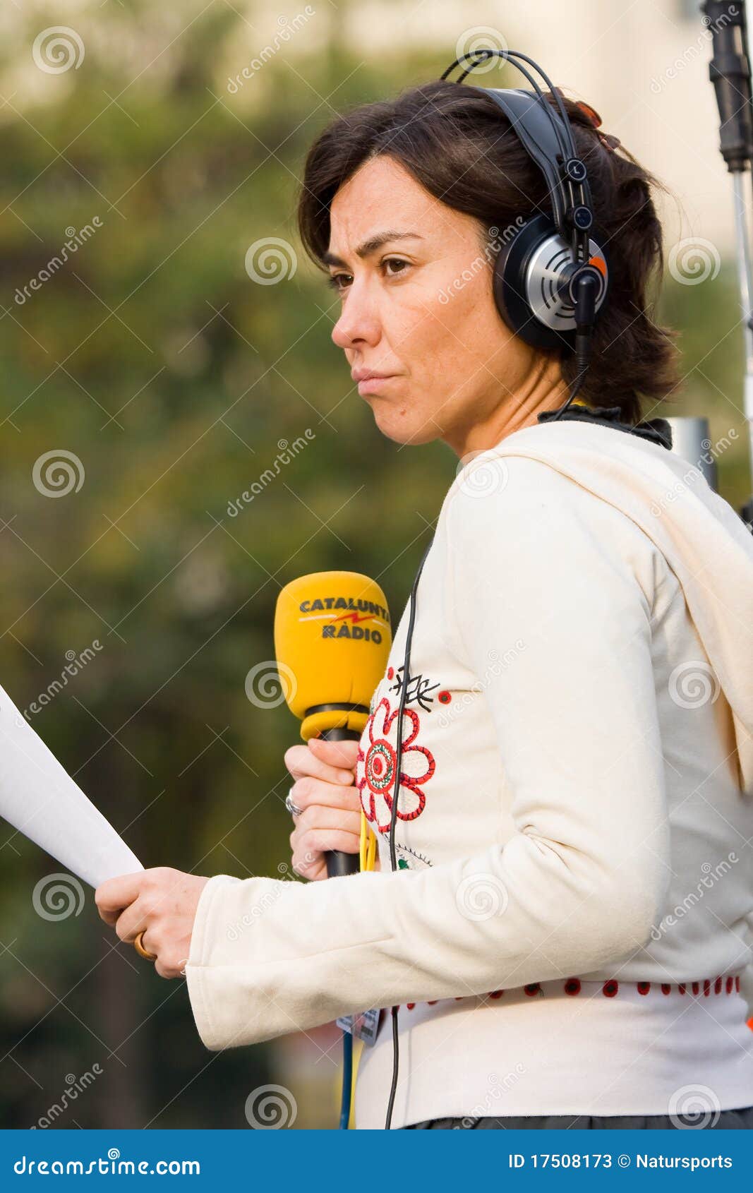 Journalist editorial stock photo. Image of reporter, earphones - 17508173