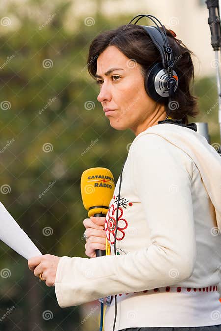 Journalist editorial stock photo. Image of reporter, earphones - 17508173