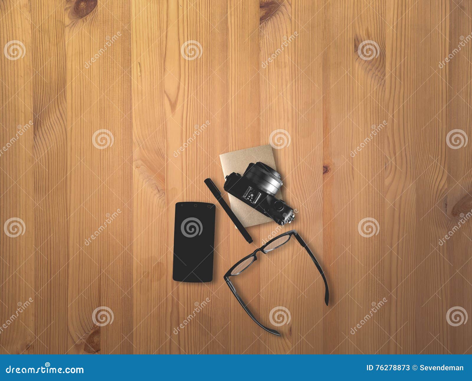 Journalist Accessories Set. Stock Image - Image of background, display ...
