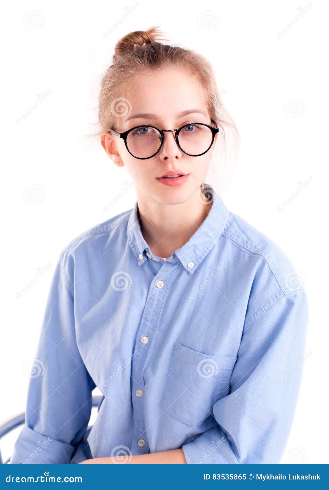 Journalist Girl Take a Interview Isolated Stock Image - Image of adult ...