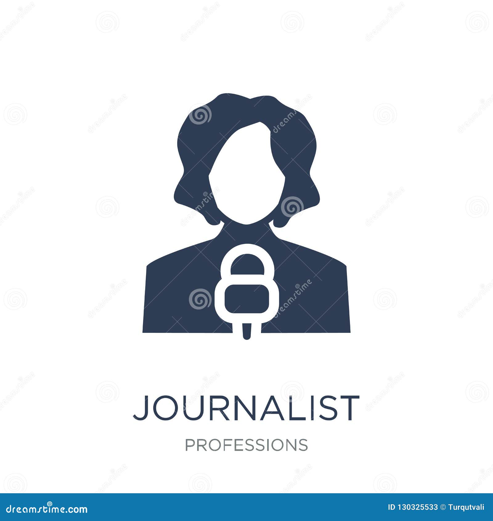 Journalist Icon. Trendy Flat Vector Journalist Icon on White Background ...