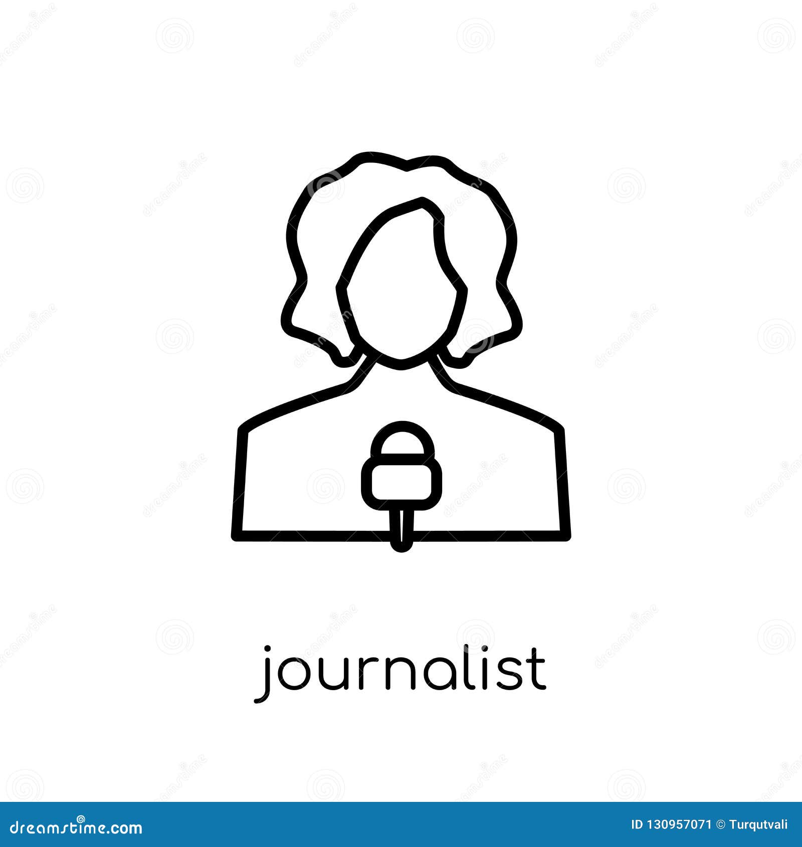 Journalist Icon. Trendy Modern Flat Linear Vector Journalist Icon on ...