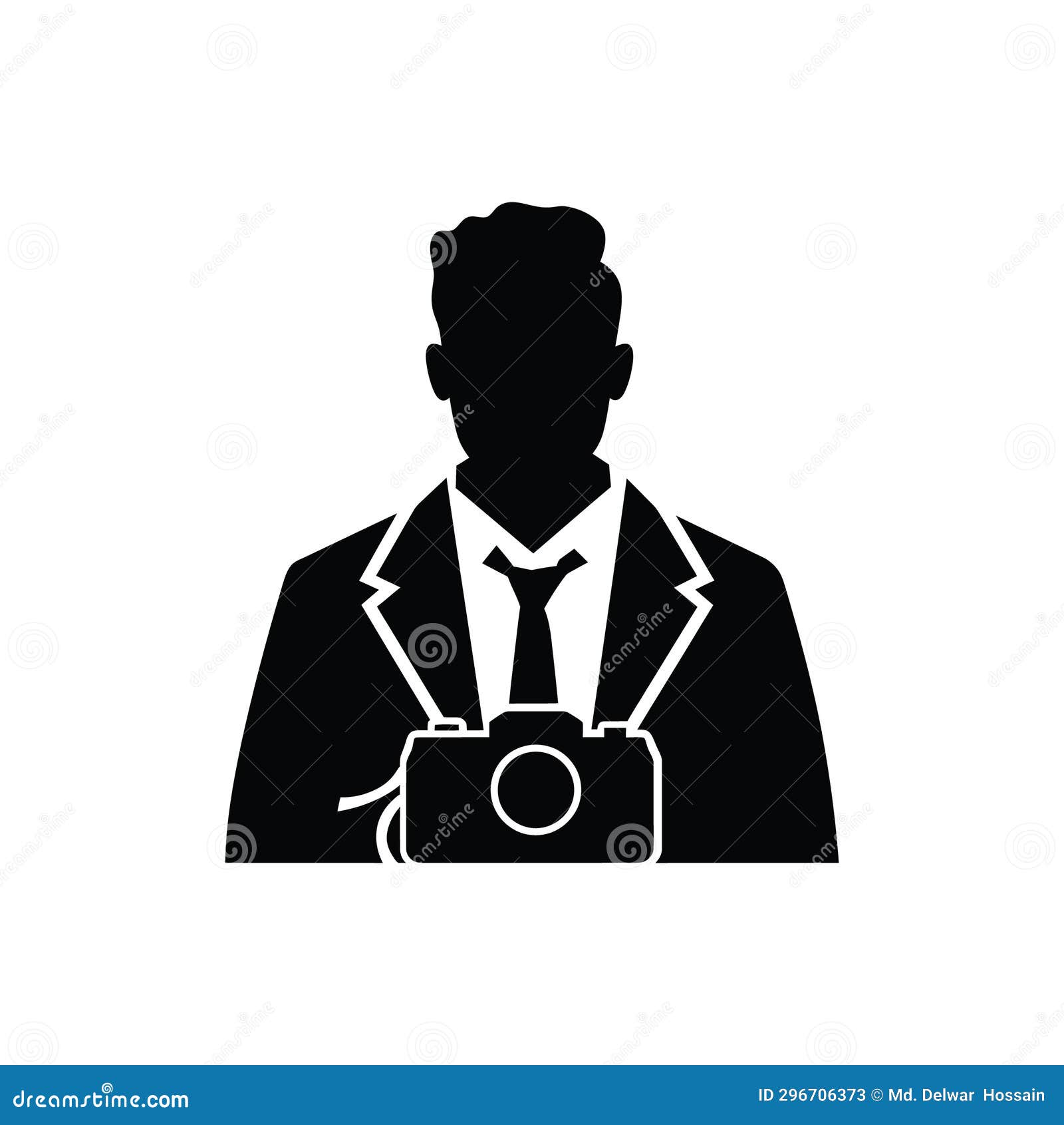 Journalist Icon stock vector. Illustration of vector - 296706373