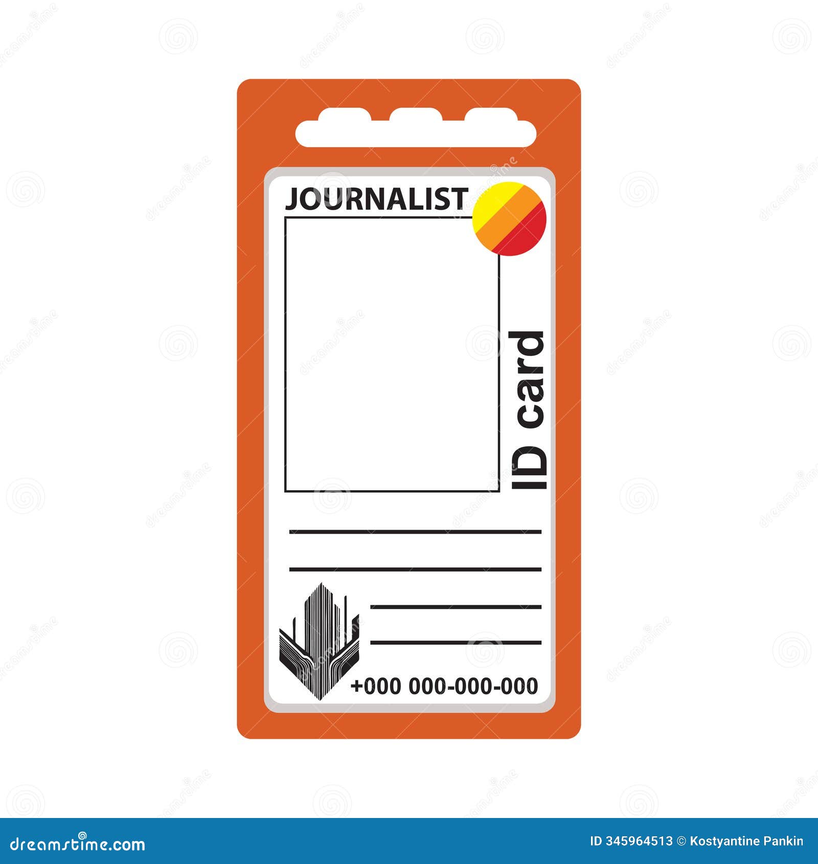 Journalist ID Card Cartoon Vector | CartoonDealer.com #345964513