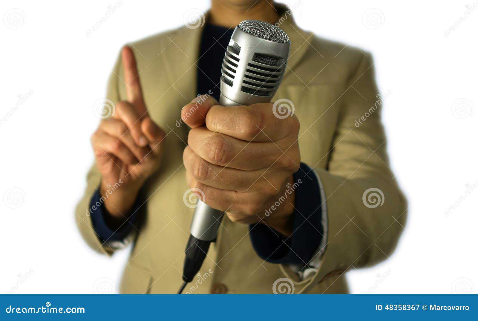 Journalist Over White Background Stock Image - Image of blurred ...