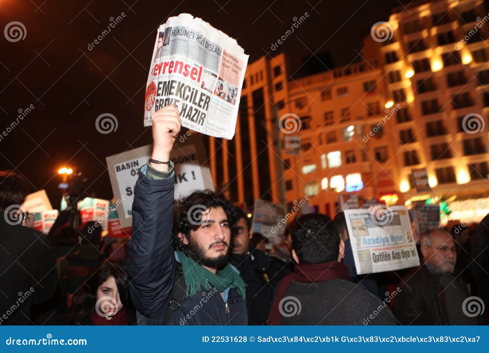 Journalist Protest editorial stock photo. Image of protest - 22531628