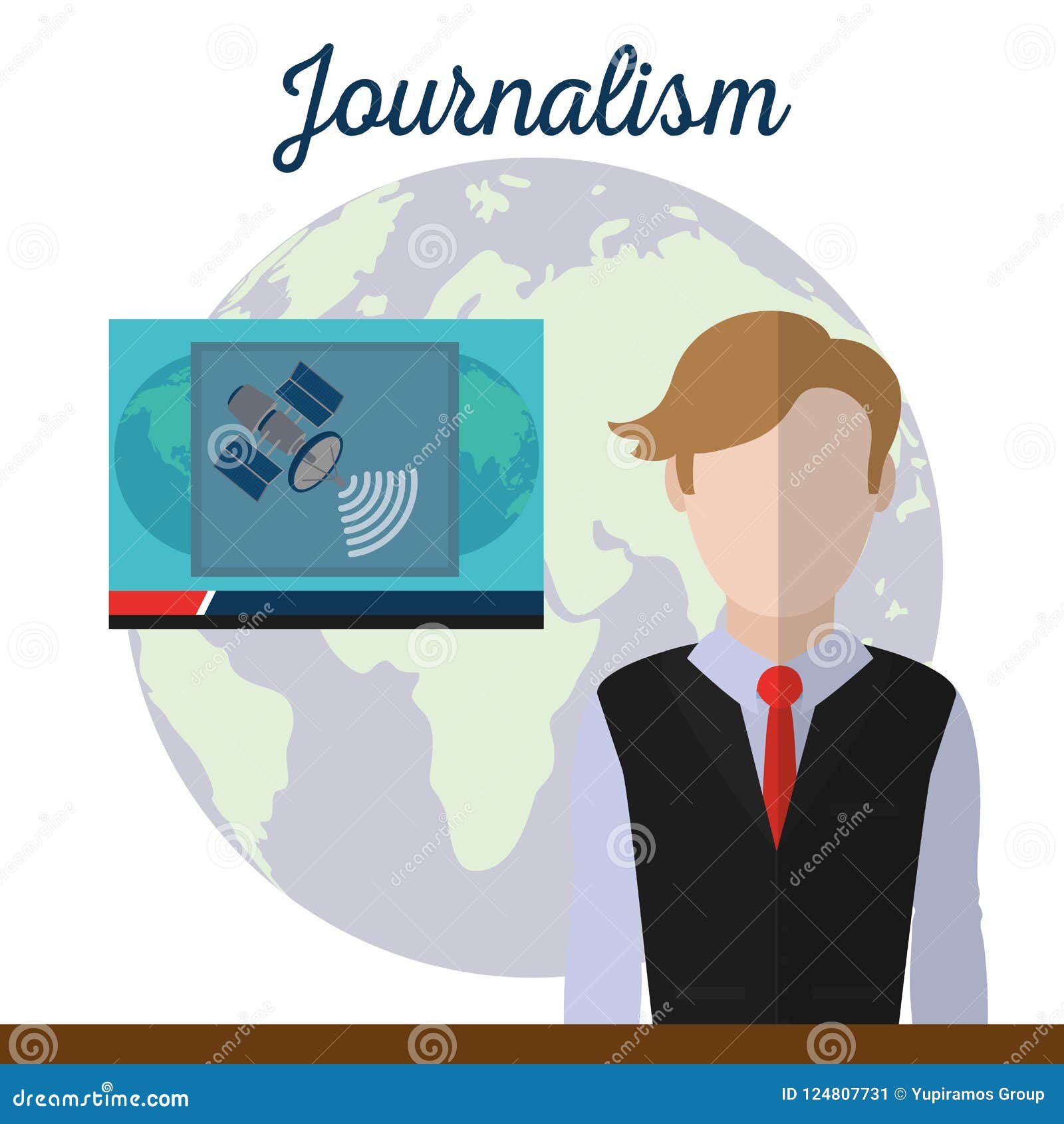 Journalism and journalist stock vector. Illustration of isolated ...