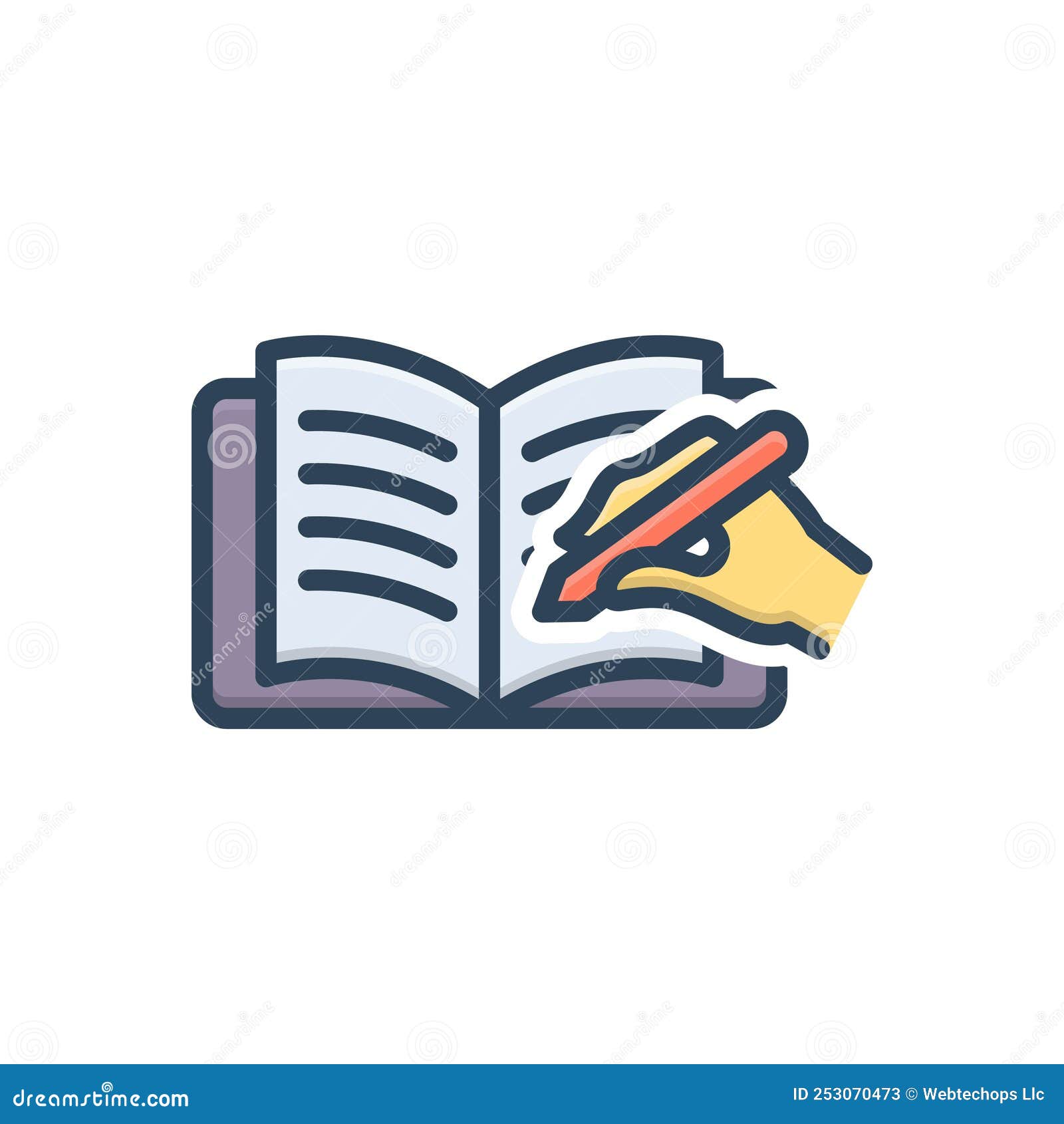 Color Illustration Icon for Journals, Editable and Article Stock Vector ...