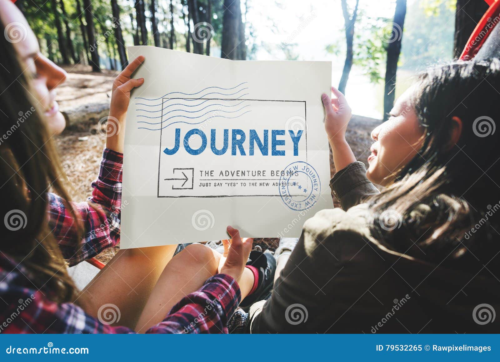 Journey Adventure Post Stamp Travel Concept Stock Image - Image of ...