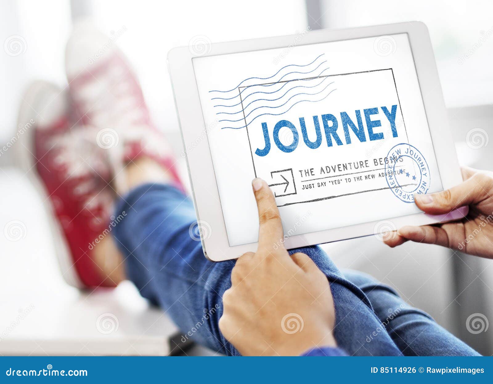 Journey Adventure Post Stamp Travel Concept Stock Photo - Image of ...