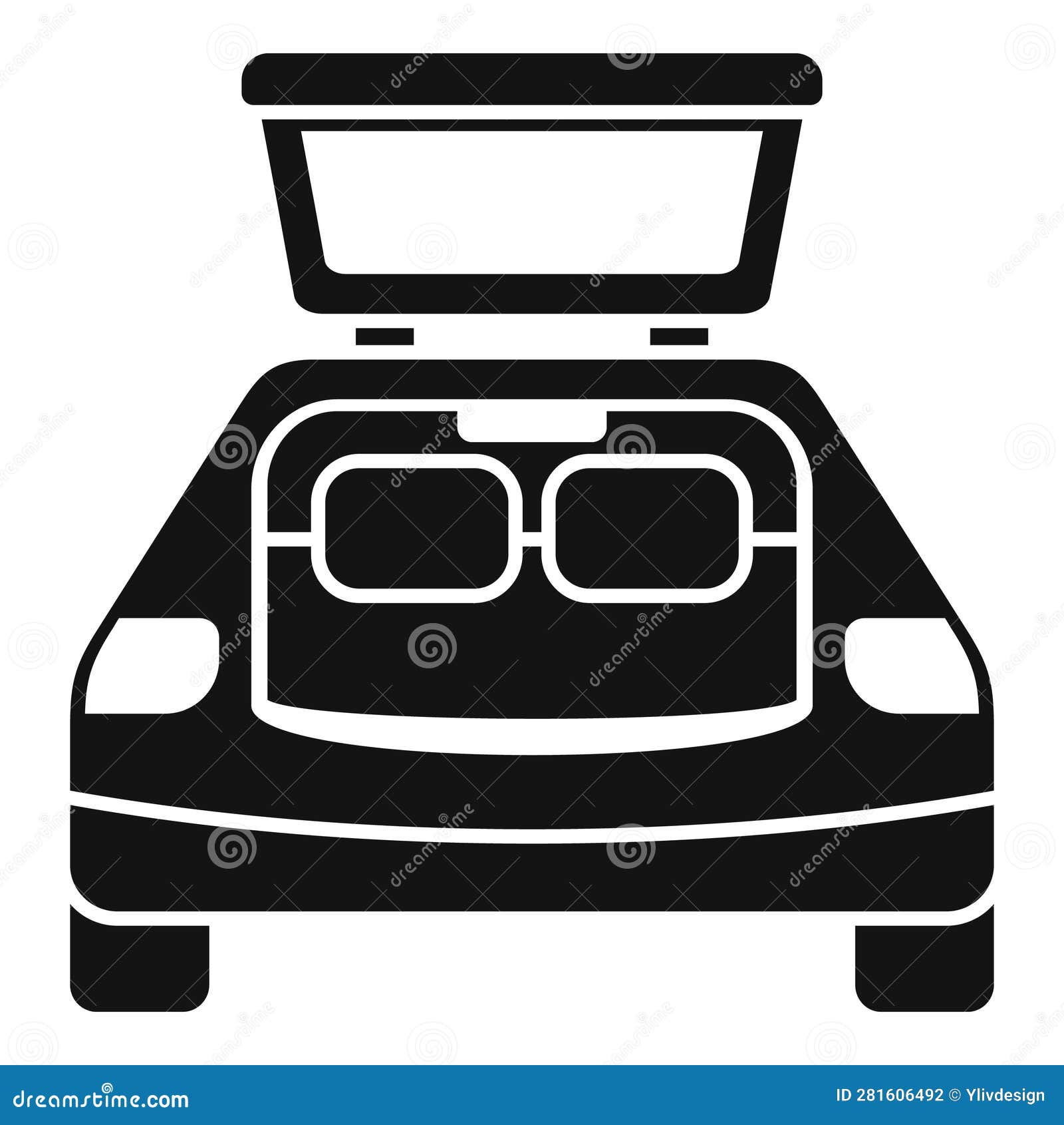 Journey Car Trunk Icon Simple Vector. Open Vehicle Stock Vector ...