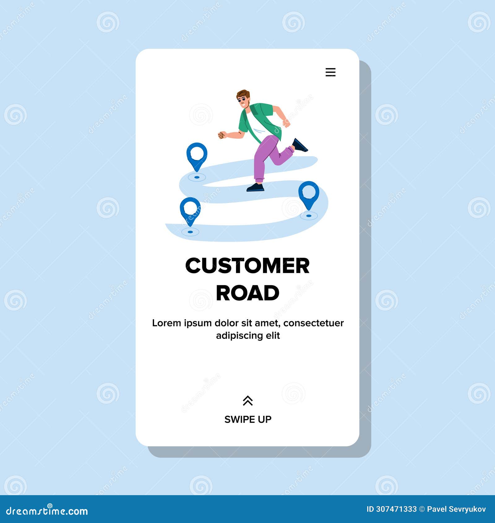 Journey Customer Road Vector Stock Vector - Illustration of people ...