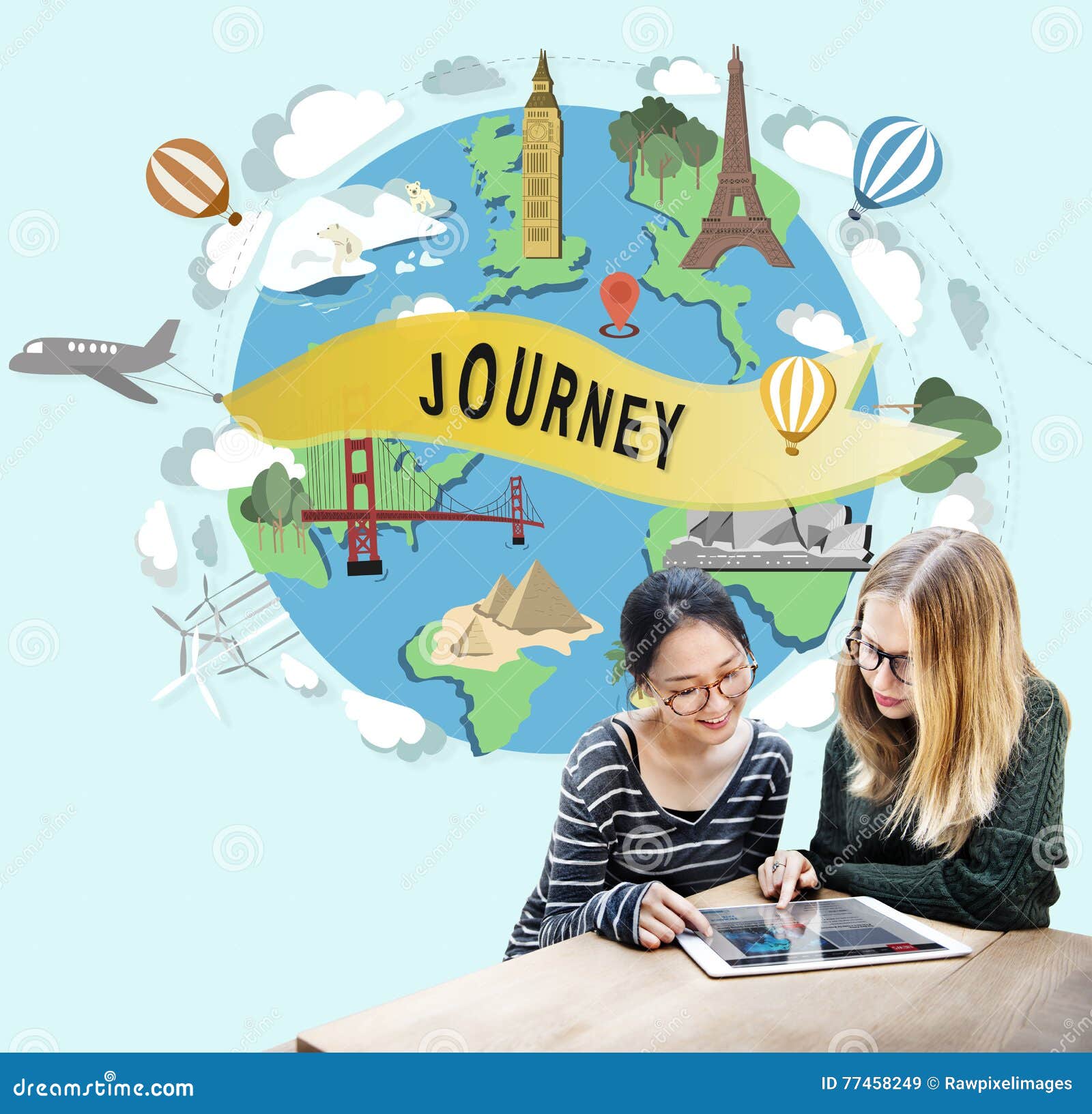 Journey Exploration Tour Travel Trek Vacation Concept Stock Image ...