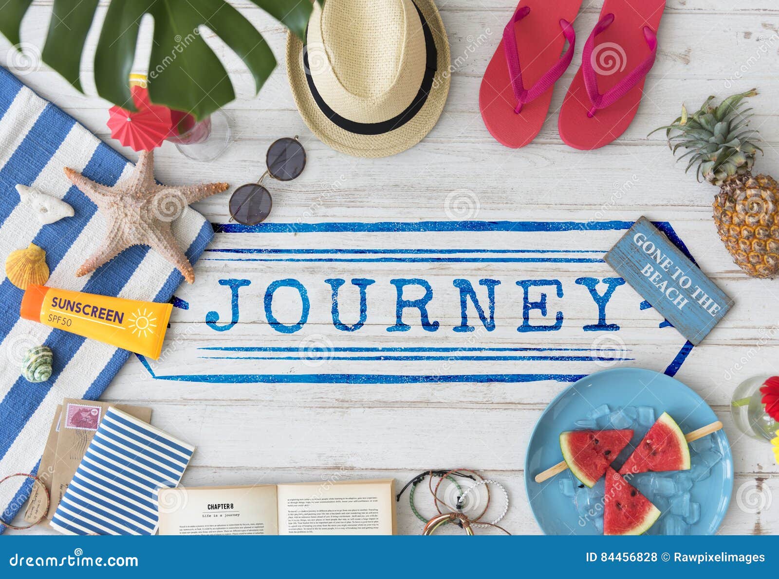 Journey Explore Travel Trek Trip Tour Graphic Concept Stock Photo ...