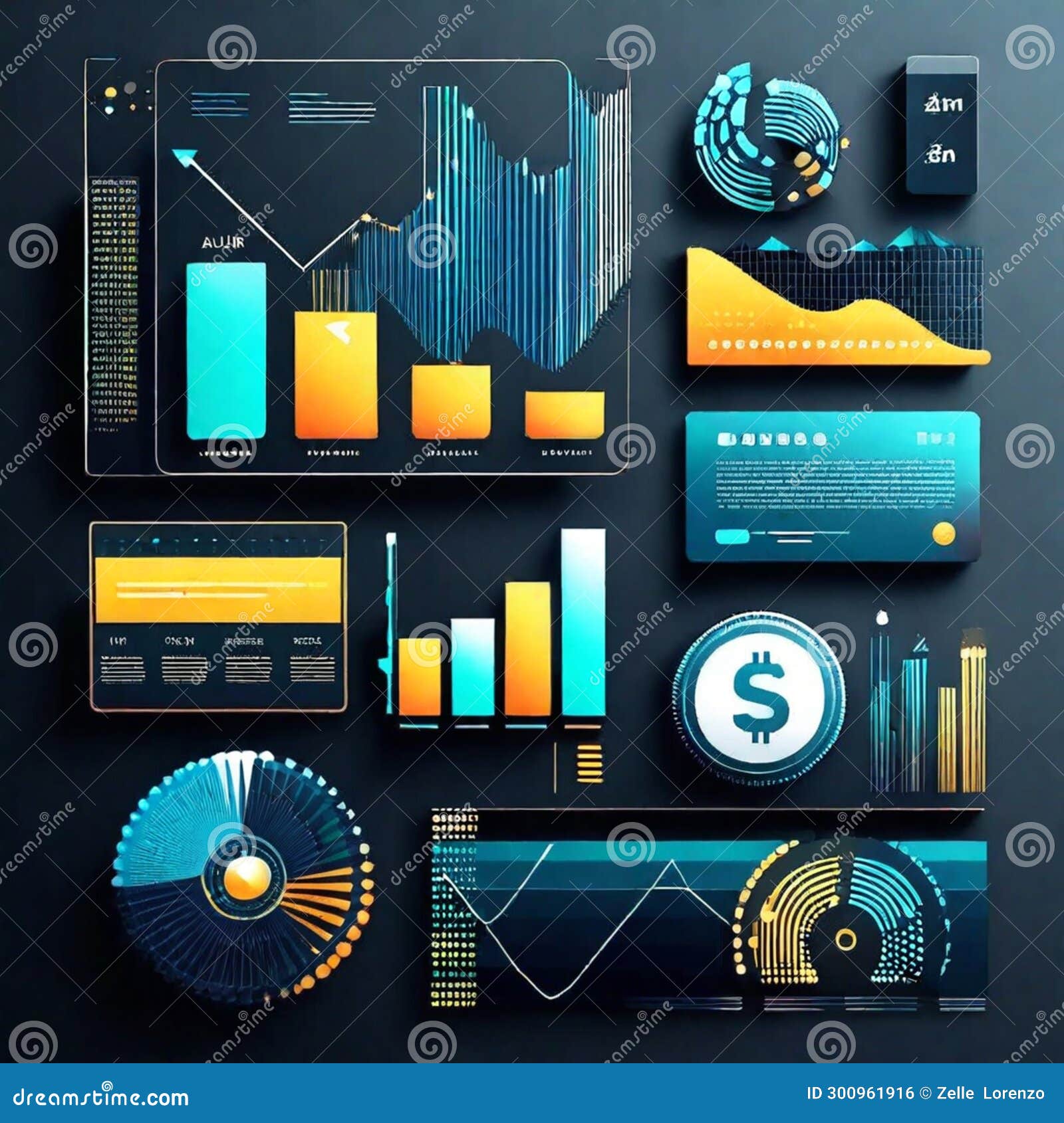 Financial Constellations: Abstract Galaxy of Wealth Stock Illustration ...