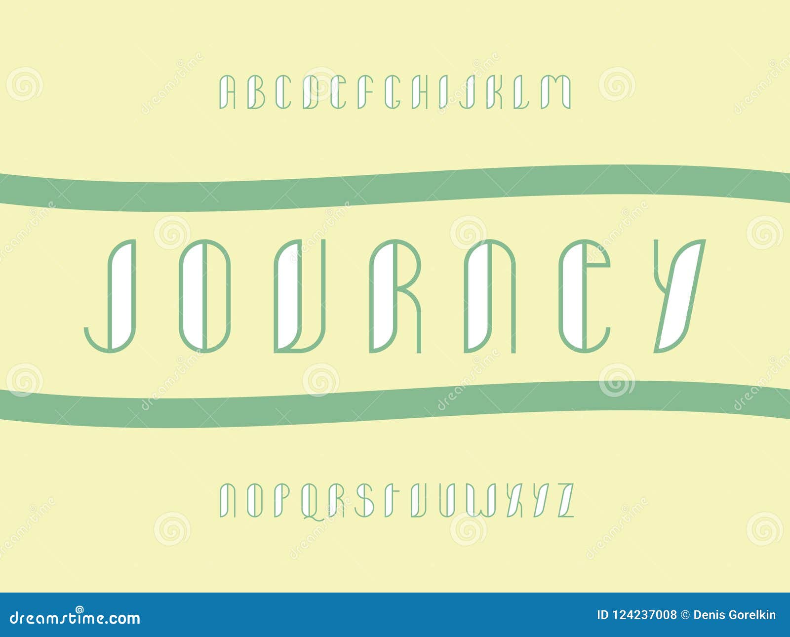 Journey Font. Vector Alphabet Stock Vector - Illustration of smart ...