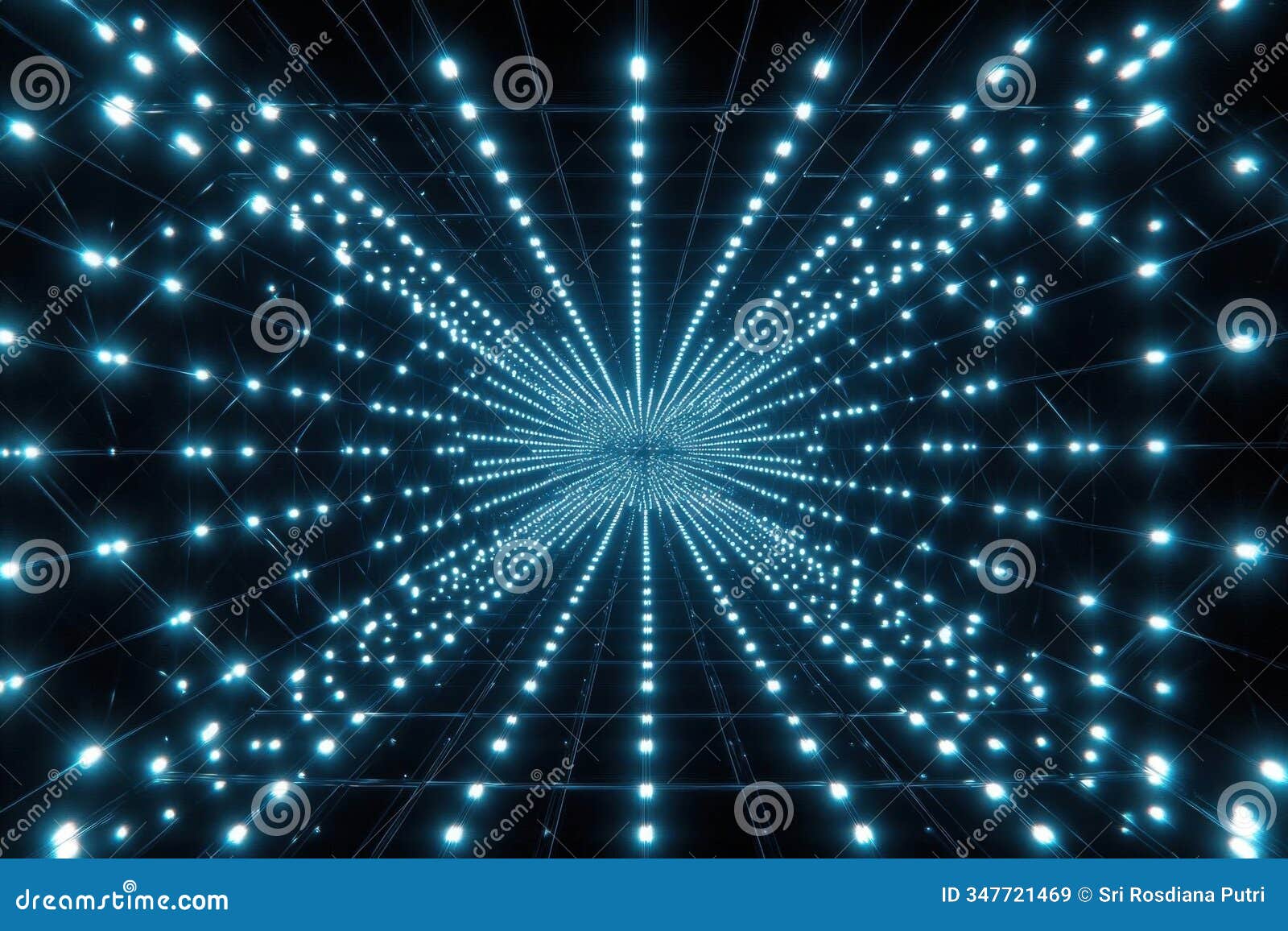 Journey through a Futuristic LED Tunnel of Light Stock Illustration - Illustration of fiction ...