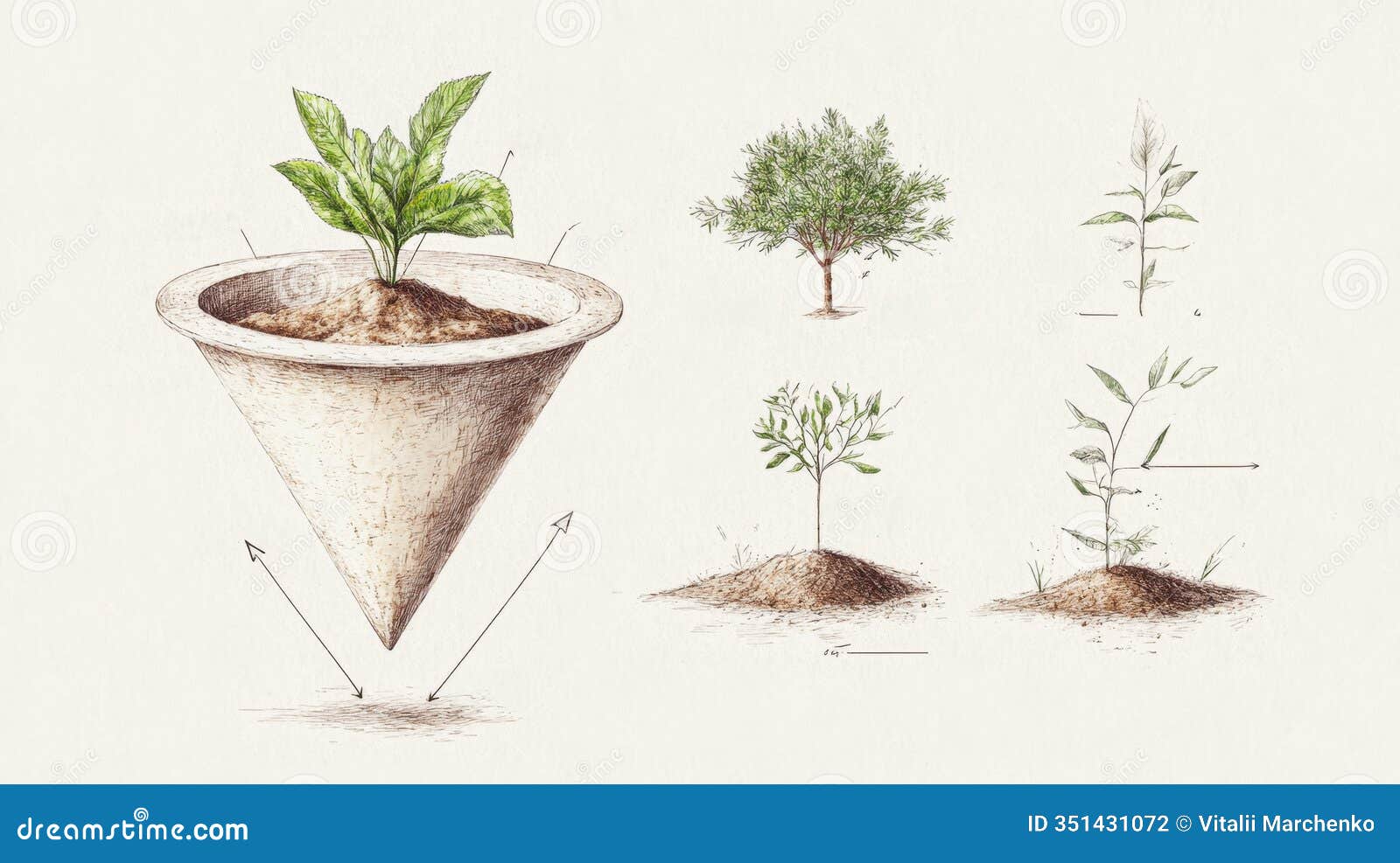 Journey of Growth: Stages of Plant Development Diagram Stock ...