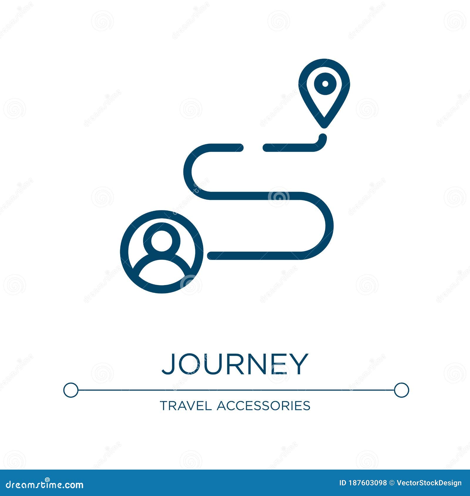 Journey Icon. Linear Vector Illustration From Travel Collection ... Journey Icon. Linear Vector Illustration From Travel Collection ...