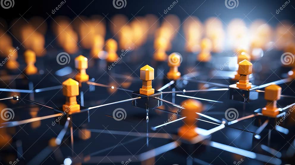 Explore a Digital Network of Interconnected Nodes Symbolizing Advanced ...