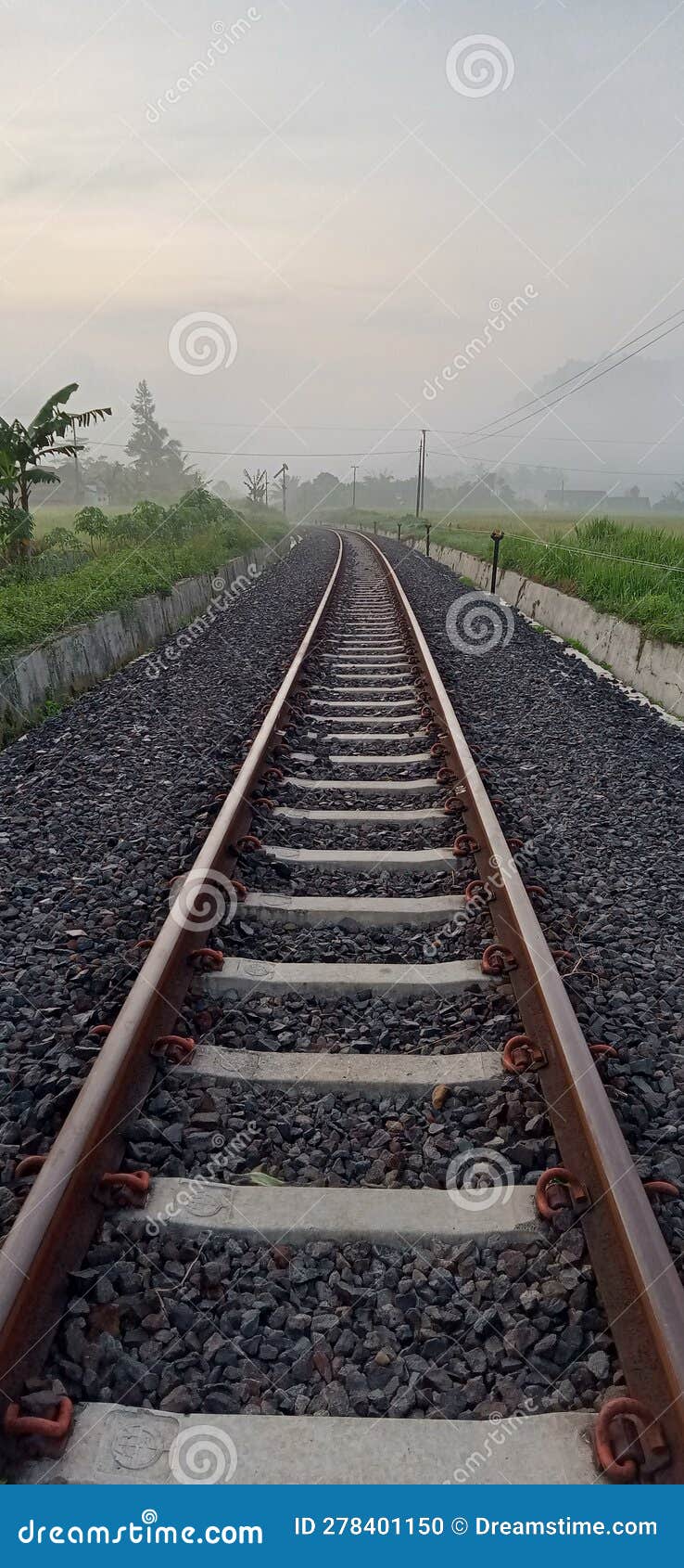 The Journey of Life is Like a Long Railroad Track without End Stock ...