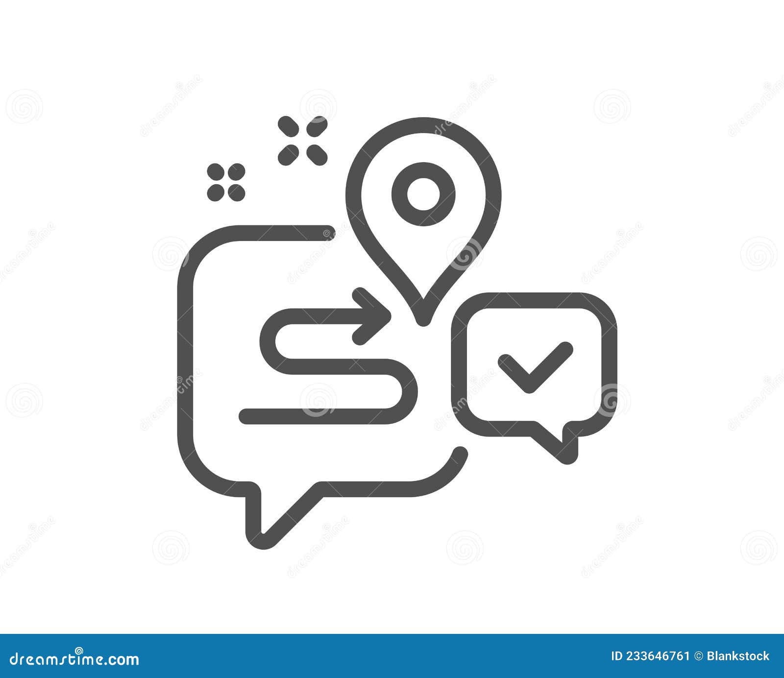 Journey Line Icon. Road Path Sign. Vector Stock Vector - Illustration ...