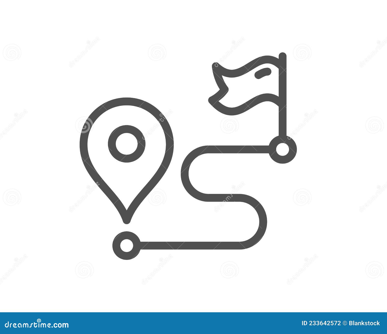 Journey Line Icon. Road Path Sign. Vector Stock Vector - Illustration ...