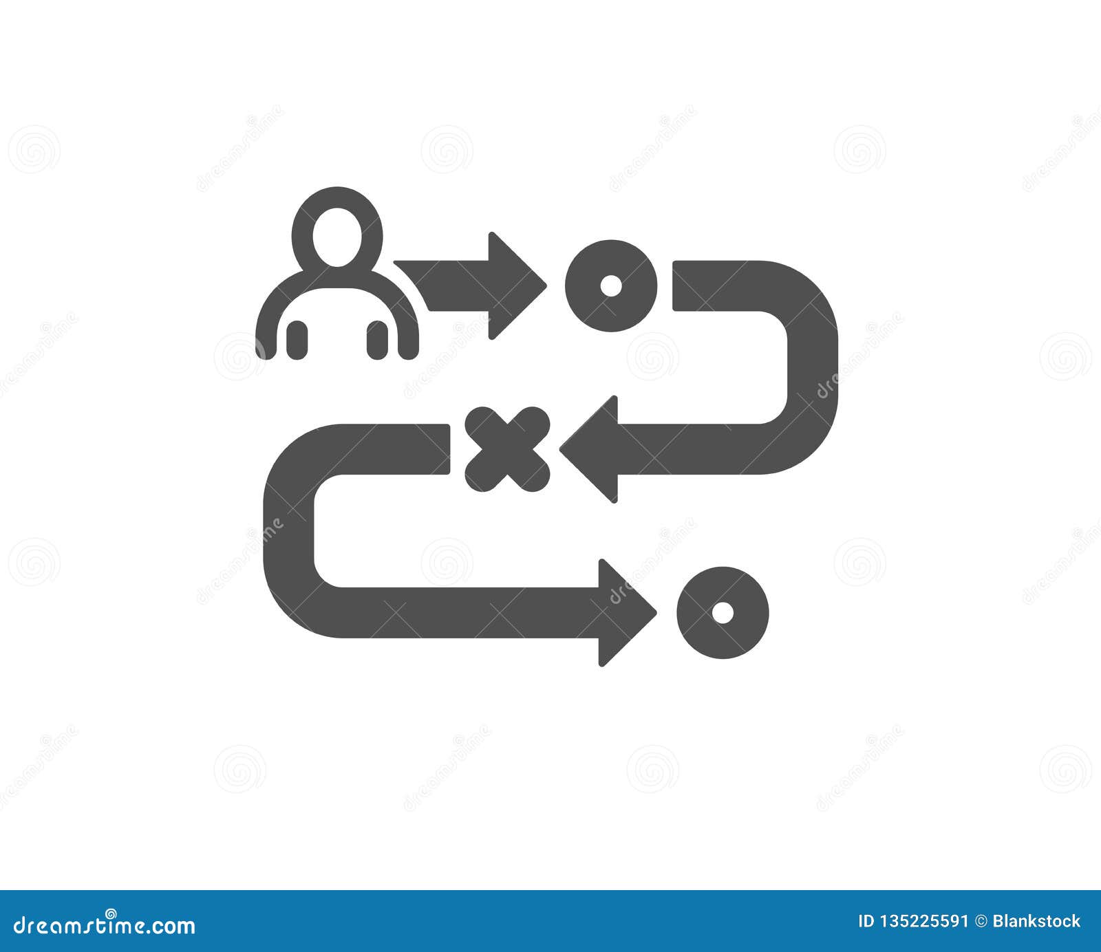 Journey Path Icon. Project Process Sign. Vector Stock Vector ...