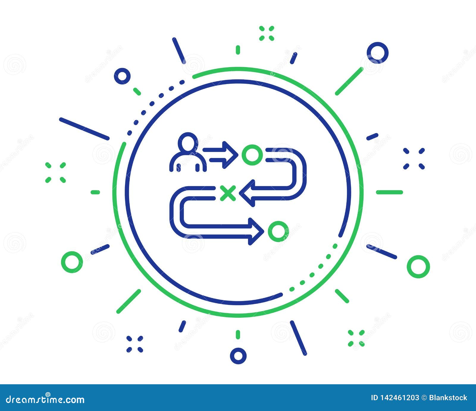 Journey Path Line Icon. Project Process Sign. Vector Stock Vector ...