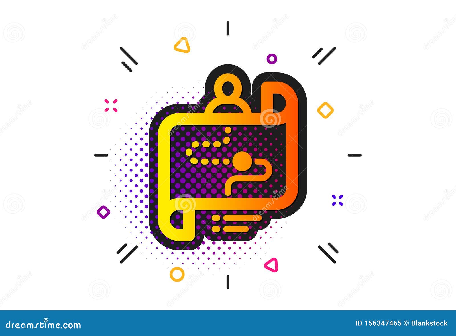Journey Path Map Icon. Project Process Sign. Vector Stock Vector ...