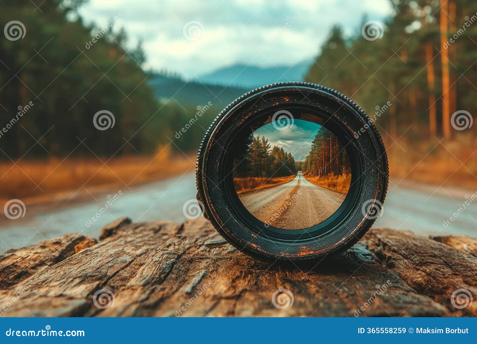 Itinerary Journey Roadmap Blurry Camera Lens. Generate Ai Royalty-Free ...