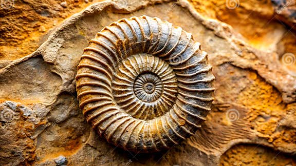 A Journey through Time: a Depiction of a Fossil Found in a Rock Generative AI Algorithmically ...