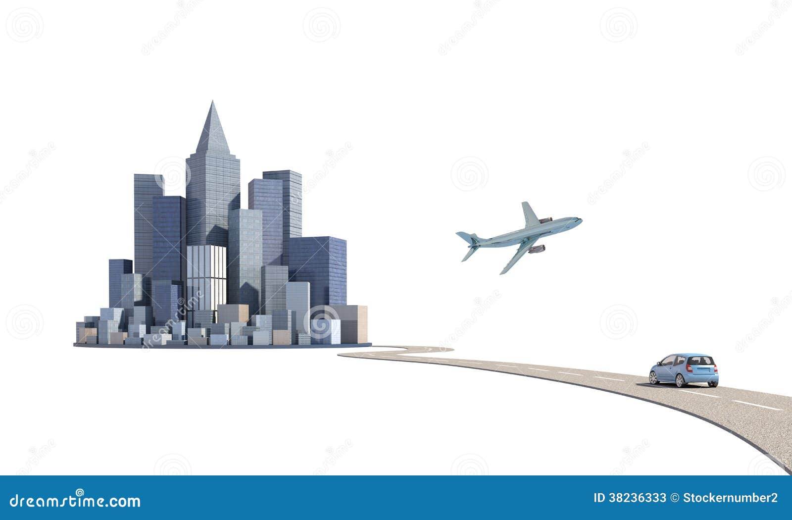 Journey To a New and Modern City Stock Image - Image of architecture ...