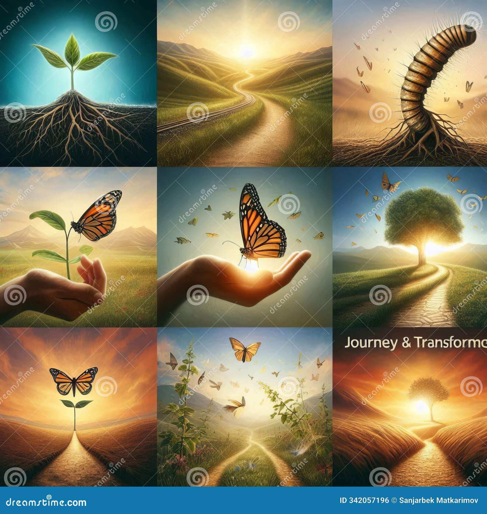 Journey Transformation Variations a Seed Growing into a Tree a C Stock ...