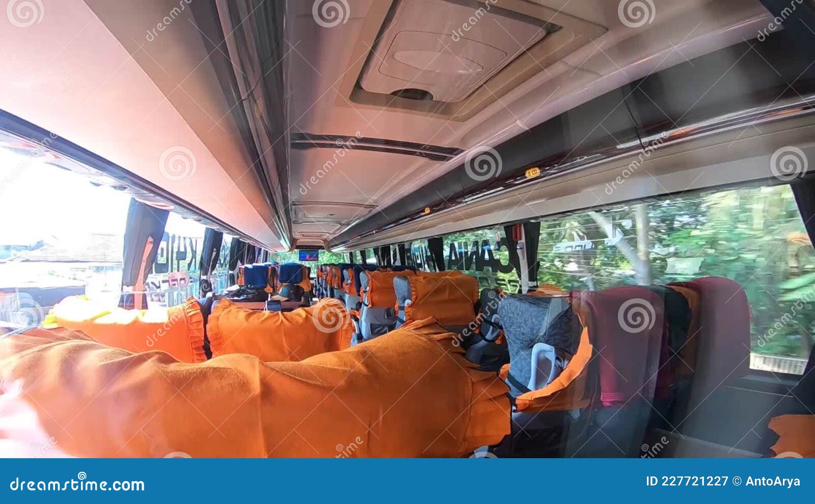 Journey by Transport System Intercity Bus in Java Island Stock Video ...