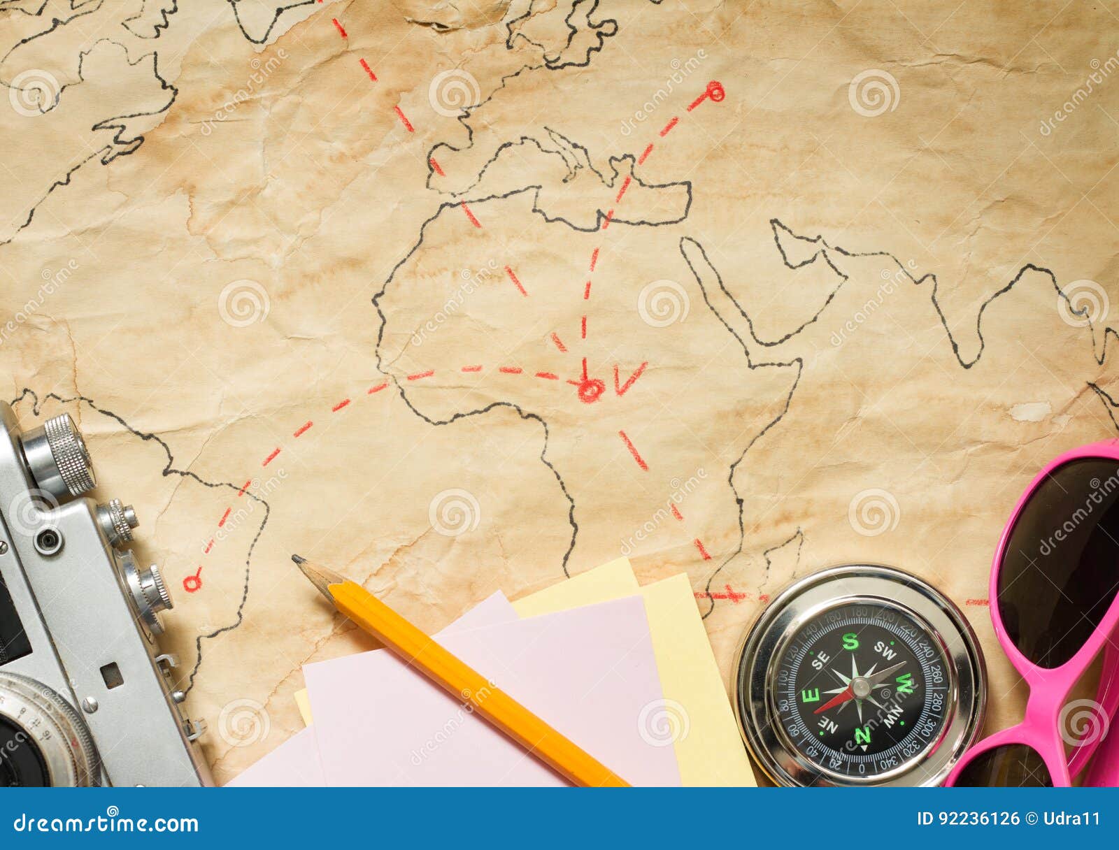 Journey Travel Concept on Map Abstract Background Stock Photo - Image ...